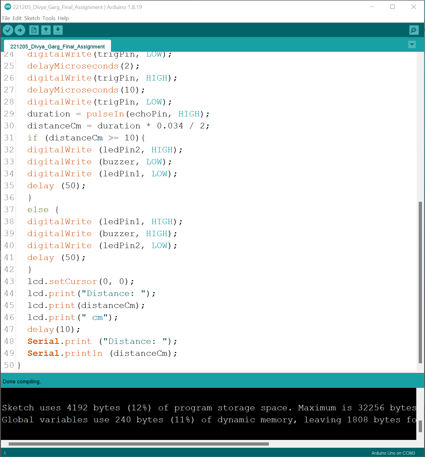 Safety Distance Alarm – IAAC BLOG