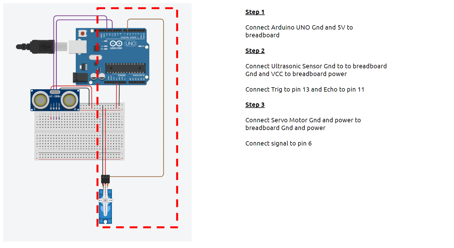 Ultrasonic Distance Measurement with LED and Servo Motor – IAAC BLOG