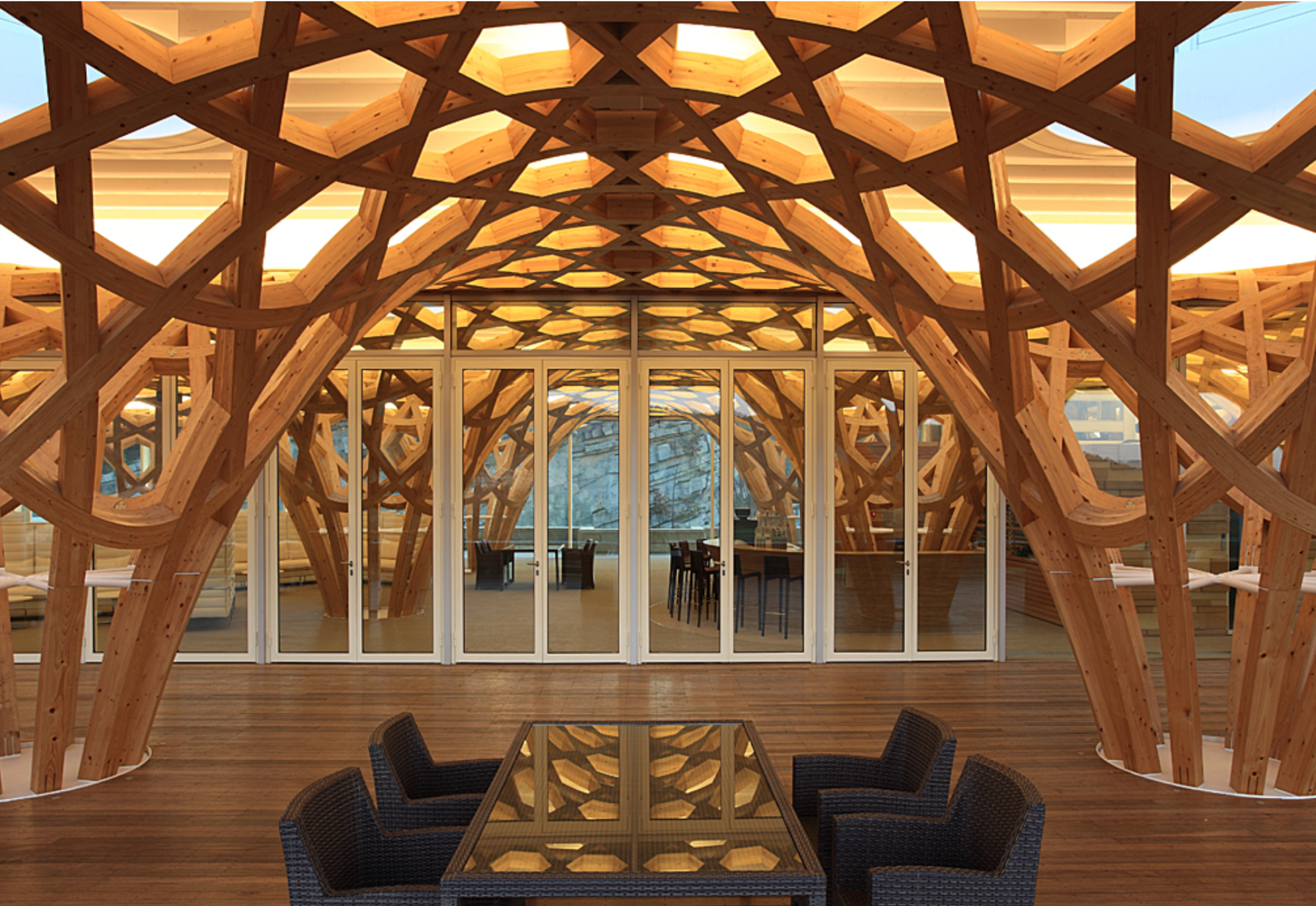 Timber Grid Shell- Exploration of double-curved beams – IAAC BLOG