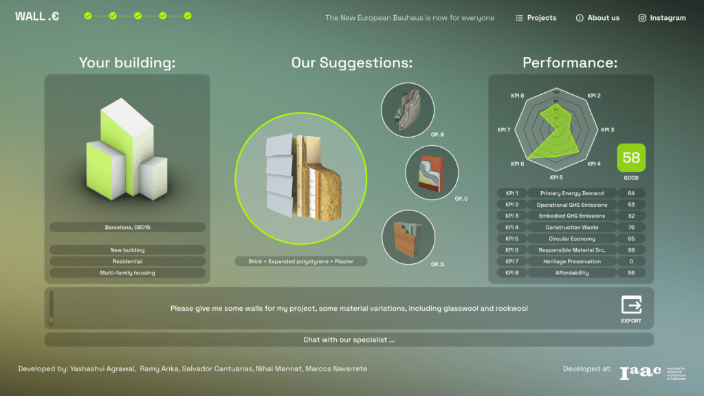 Design Communication & Interfaces: Accesible and Interactive AI Suggestions in Facades, based on ...